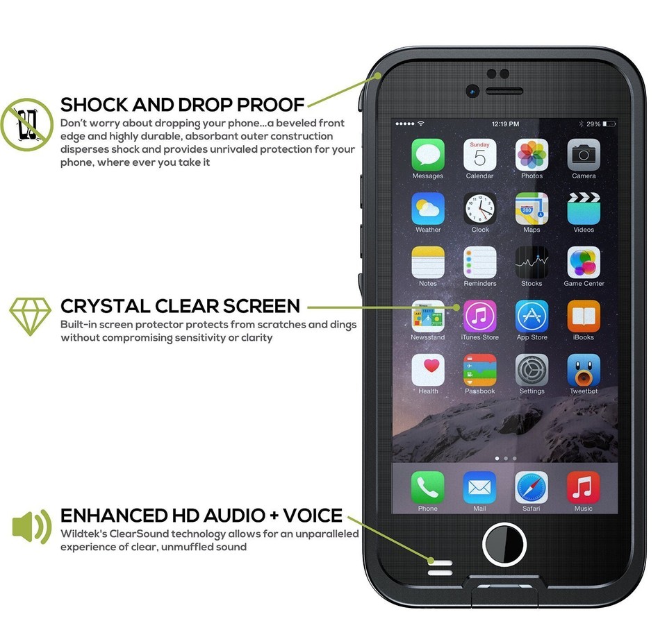 iPhone 8 Case Full Body Waterproof Cover With Screen Protector For ...