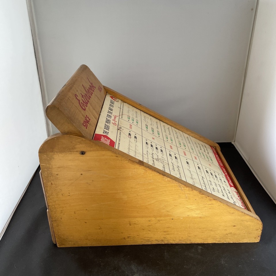 Esterbrook Fountain Pens Wooden Advertising Display Case w/Two Drawers ...