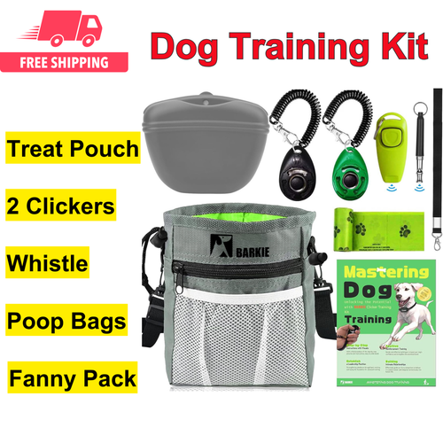 Dog Training Kit – Treat Pouch, Fanny Pack, 2 Clickers, Whistle, Poop ...