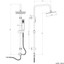 Bath Shower Mixer Tap 3 Way Round Shower Rigid Riser Kit and Monobloc ...