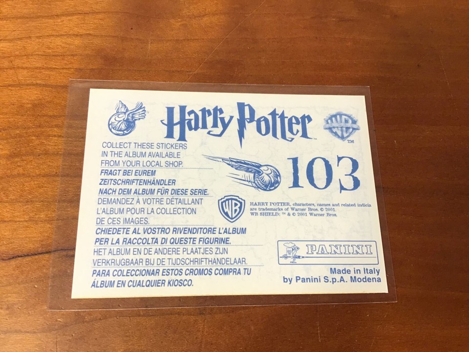 2001 Panini Harry Potter - GOLDEN SNITCH - Illustrated Sticker #103 | eBay