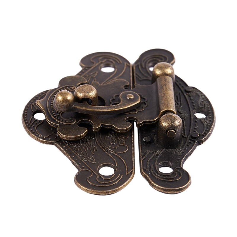 Antique Retro Vintage Decorative Wooden Hasp Pad Chest Lock Size:Medium ...