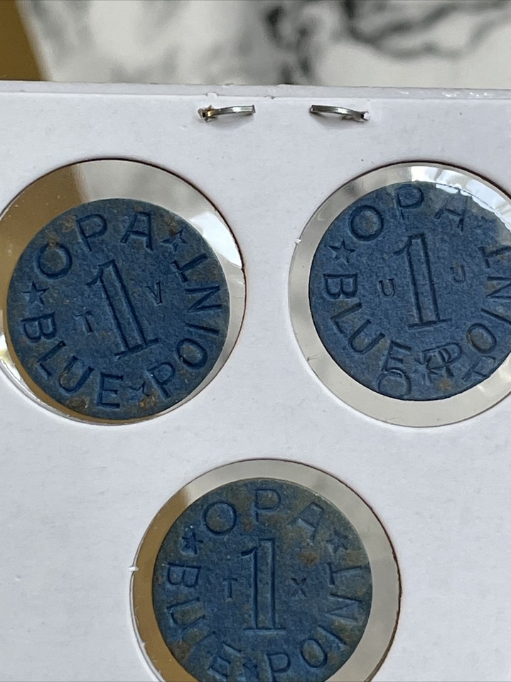Lot Of 3 OPA Blue Point Ration Tokens WW2 Old Vintage | eBay