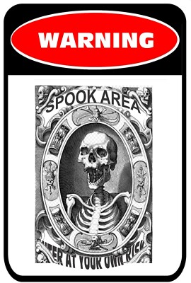 Warning Spook Area Enter at your Own Risk Tin Sign 8 x 12 & 12 x 18 | eBay