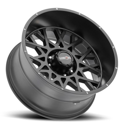 18x9 Satin Black Wheels Vision 412 Rocker 6x5.5/6x139.7 -12 (Set of 4 ...