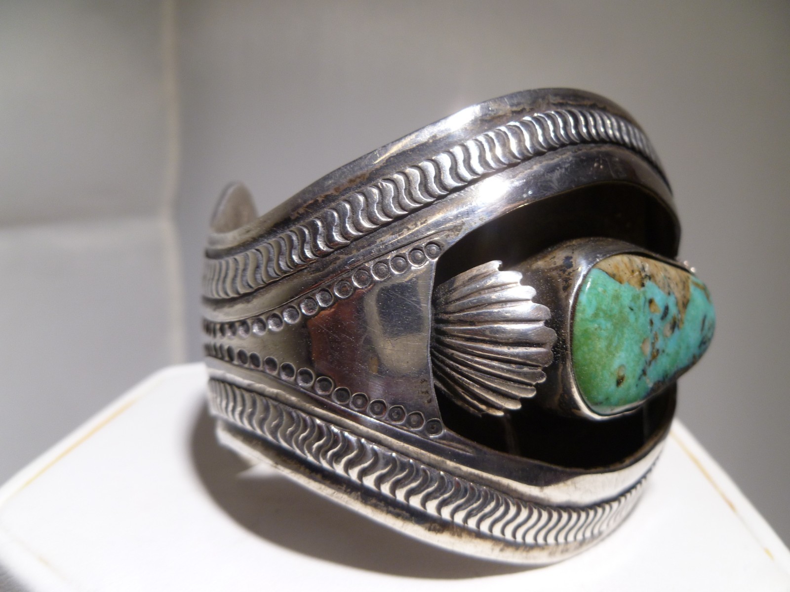Carl Allen Begay 1912-1972 Navajo Cuff Bracelet Shadow Box Turquoise ...
