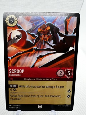 Disney Lorcana: Into The Inklands Scroop “Backstabber” 122/204 Uncommon ...