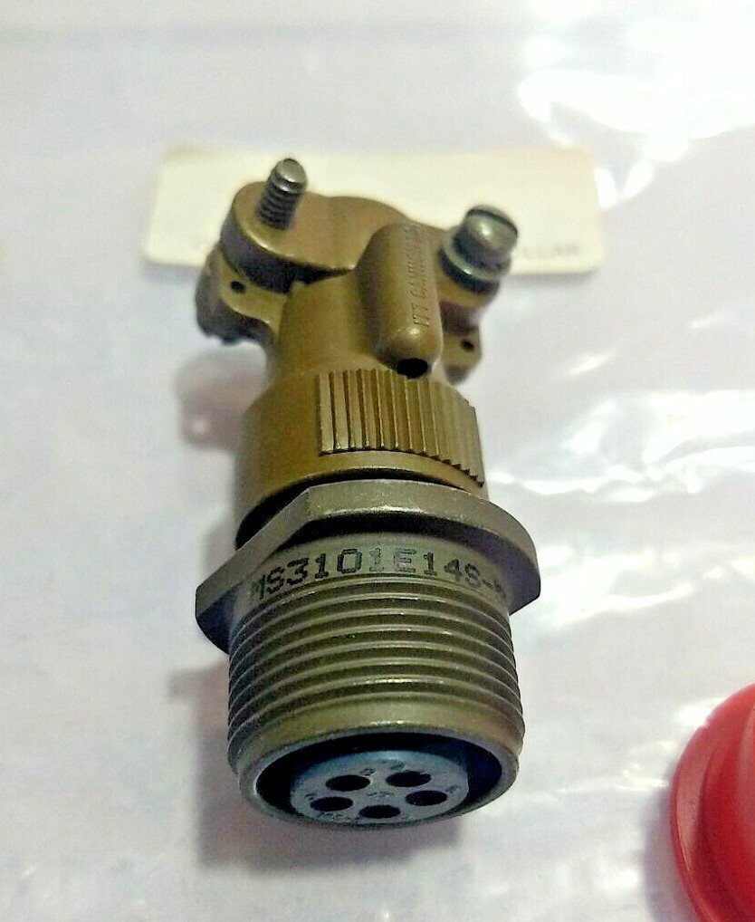 ITT Cannon Electric Connector Plug with Collar 5 Pin MS3101E14S--5S ...