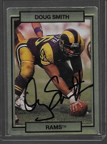 1990 Action Packed Doug Smith #140 Los Angeles Rams Signed Autographed ...