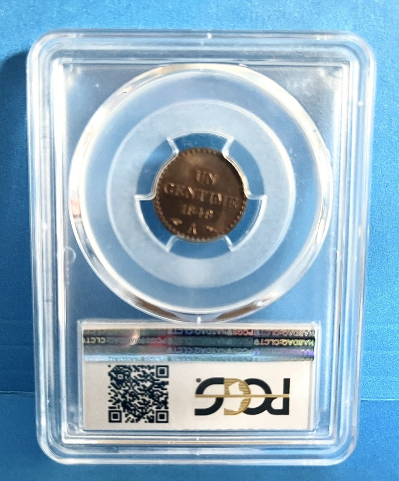 1848-A Un Centime Republique France Coin PCGS MS64RBGad-84 F-101 | eBay