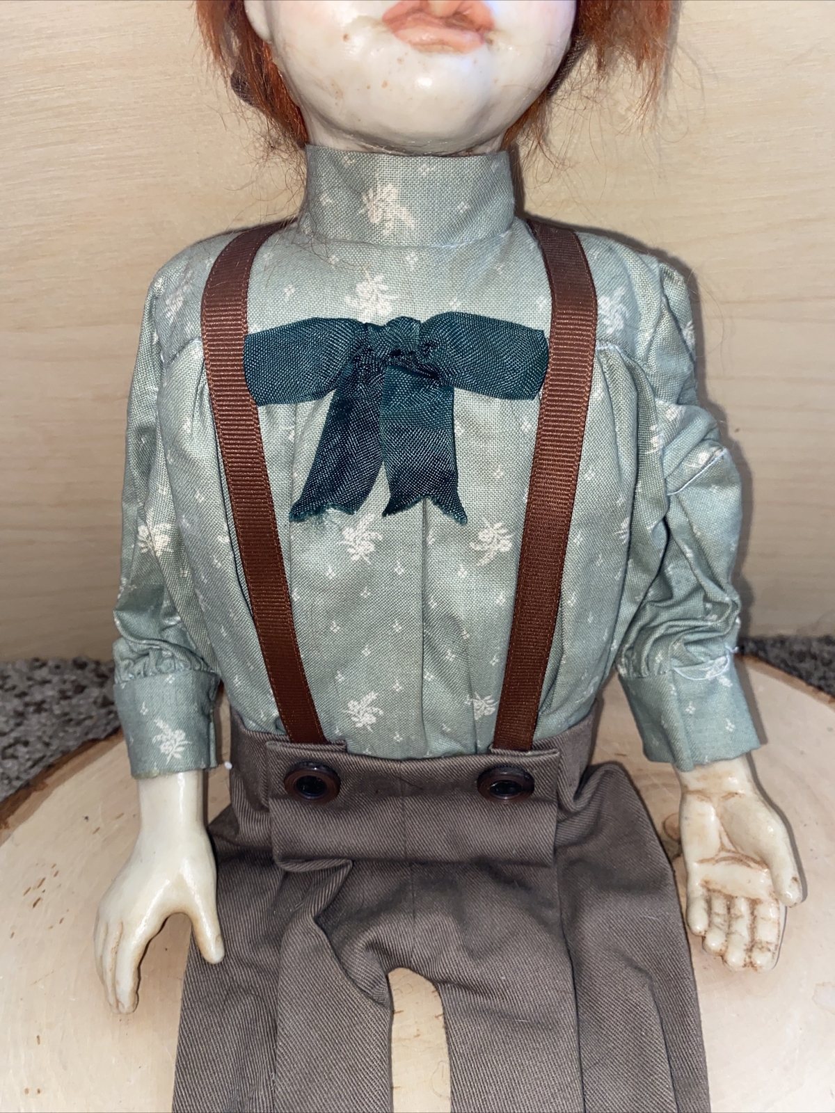 Rare Handmade Sculpted Resin Boy Doll by Anna Moncrief 24" Shelf Sitter 1989 | eBay