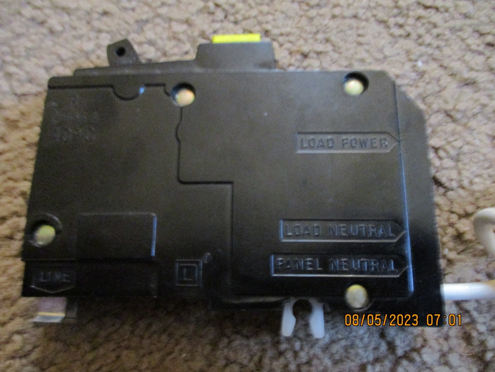 Square D 1 Pole 15 Amp GFI "QO" Circuit Breaker- Unused shelf item No ...