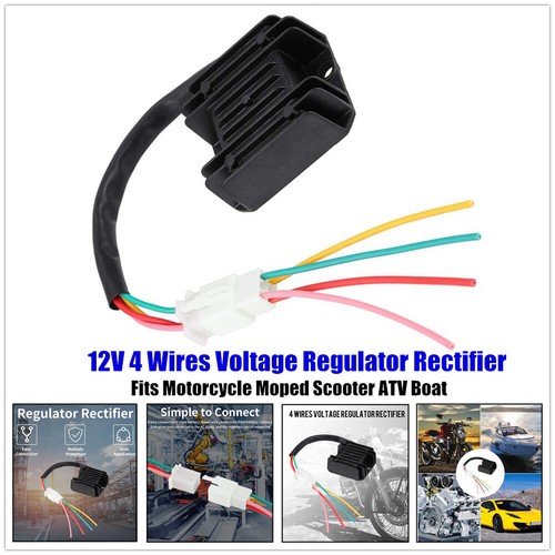 12V Universal 4-Wire Voltage Regulator Rectifier For Motorcycle Scooter ...
