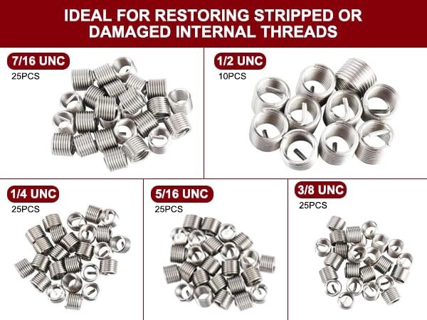 131Pcs M5M6M8M10M12 Metric Thread Repair Hand Tools Kit HSS Drill ...