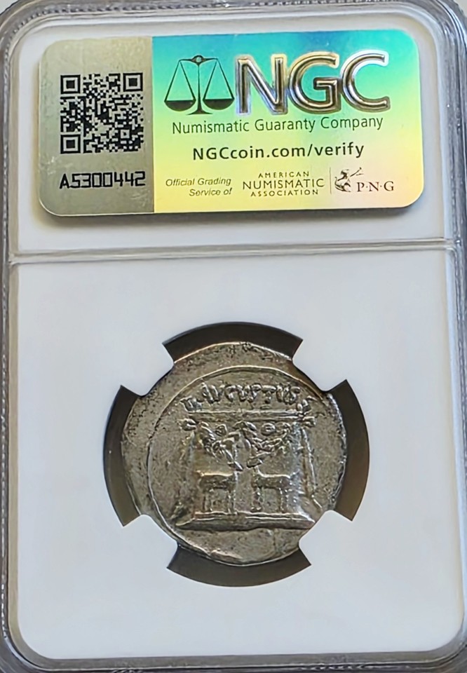Roman Augustus & Altar NGC VF Ancient Silver Coin | eBay