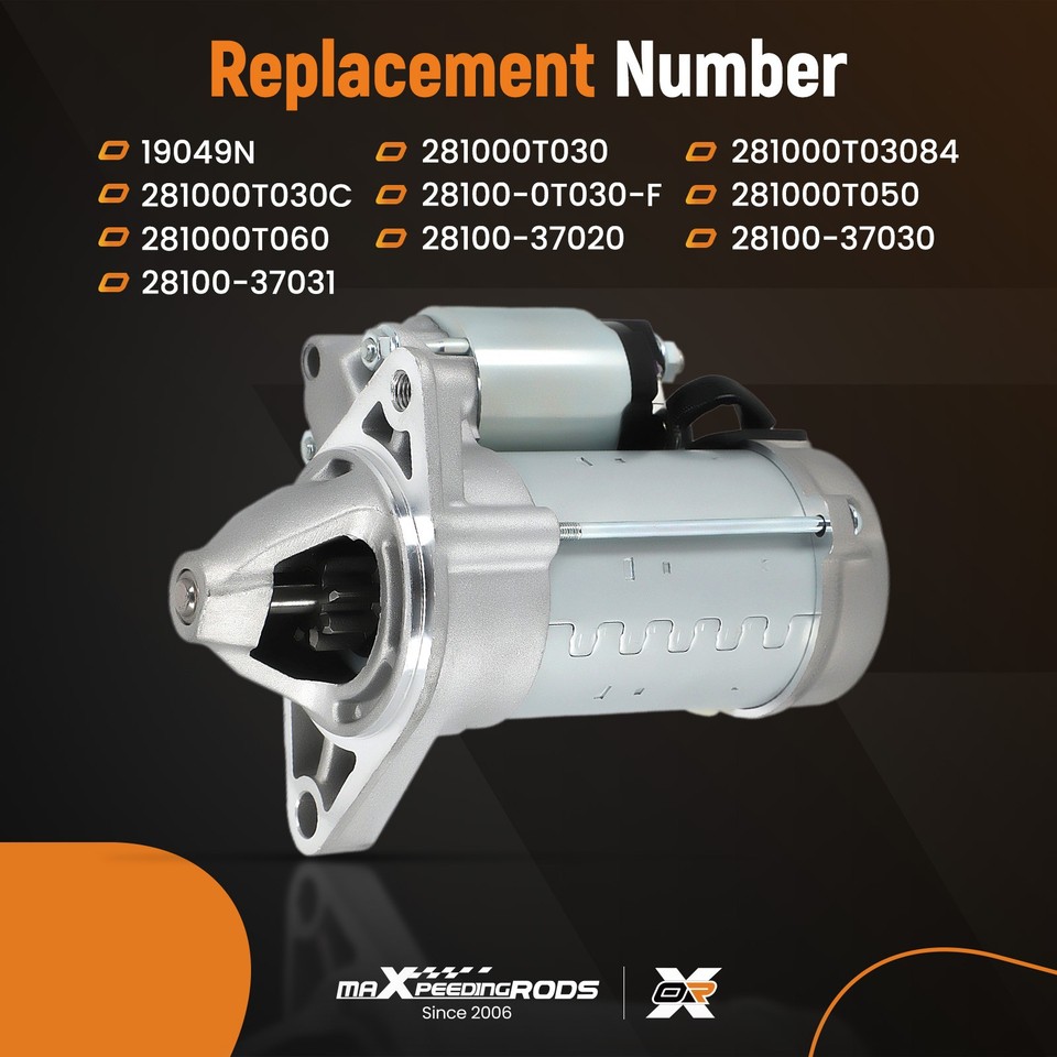 Starter Motor for Pontiac Vibe 2009-10 Toyota Corolla Matrix 1.6KW 12V ...