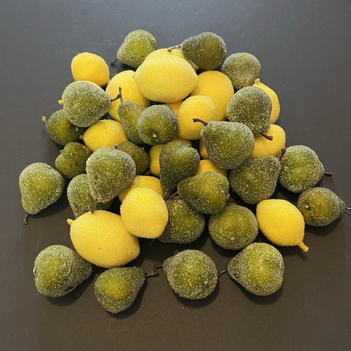 Vintage Sugared Faux Artificial Lemons Limes Small Miniature Bar Mini ...