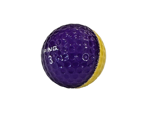 Ping RARE Two Tone Golf Ball Purple/Yellow NW Comm Church and Schools ...