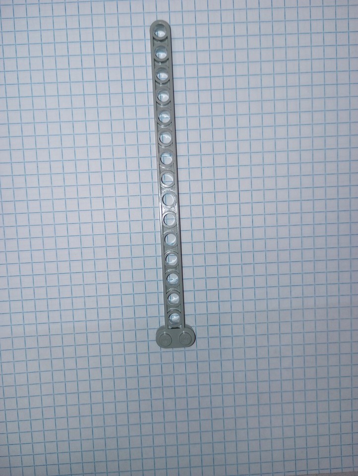 1 Lego 2351 Technic 1 by 16 Liftarm Crane Arm Center Light Gray Retired ...