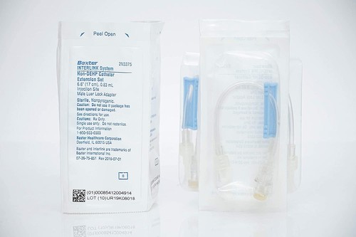 Baxter 2N3375 Extension Set 5 Inch Tubing 1 Port 0.9 mL Priming Volume ...