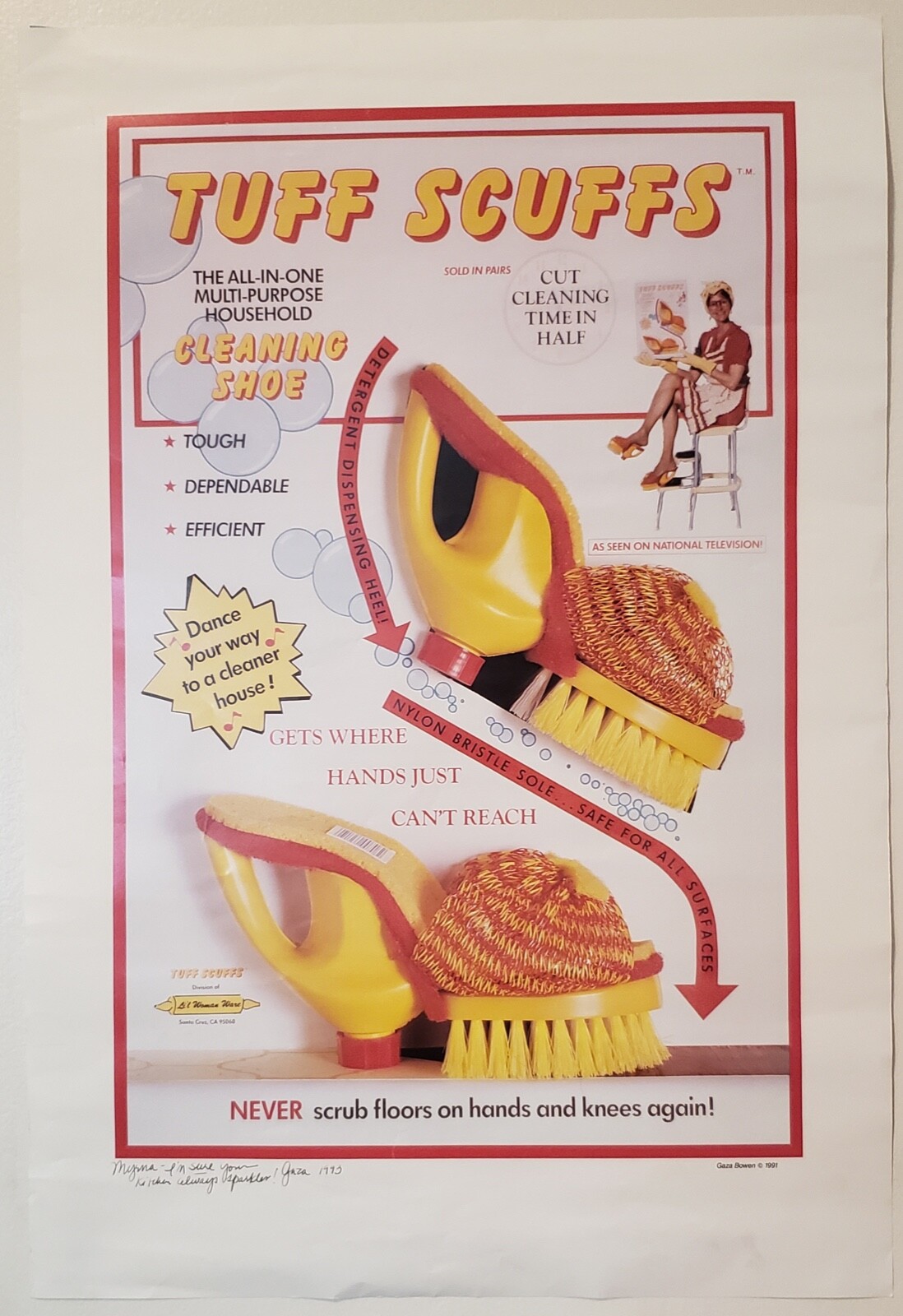 Tuff Scuffs. Gaza Bowen 1991 artist’s poster. SIGNED | eBay