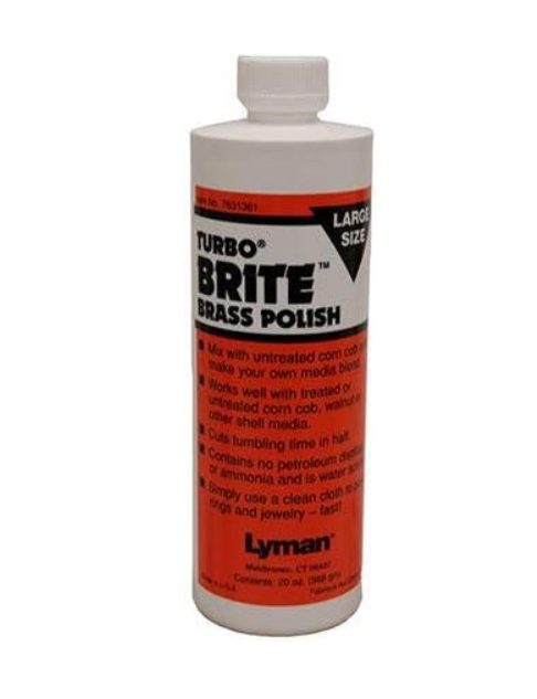 Lyman Reloading Turbo Brite Brass Case Polish 20 Fluid oz High Luster ...