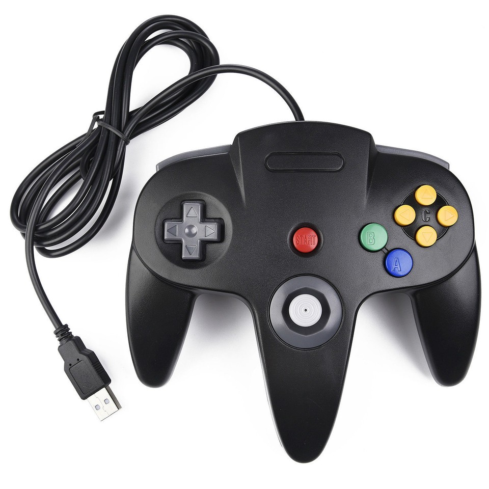 2X Wired N64 USB Controller Gamepad For Nintendo 64 PC MAC Raspberry Pi ...