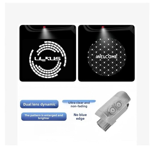 2 PCS LED blue dynamic welcome lamp projector lamp suitable for Lexus ...