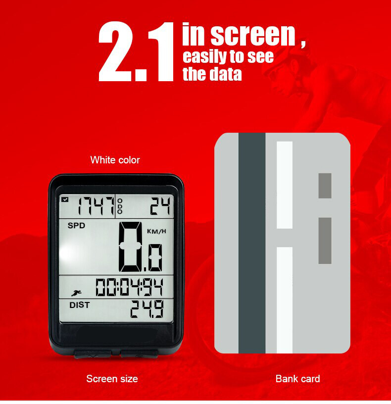Bike Bicycle Speedometer Cycle Digital Odometer Computer Waterproof LCD ...