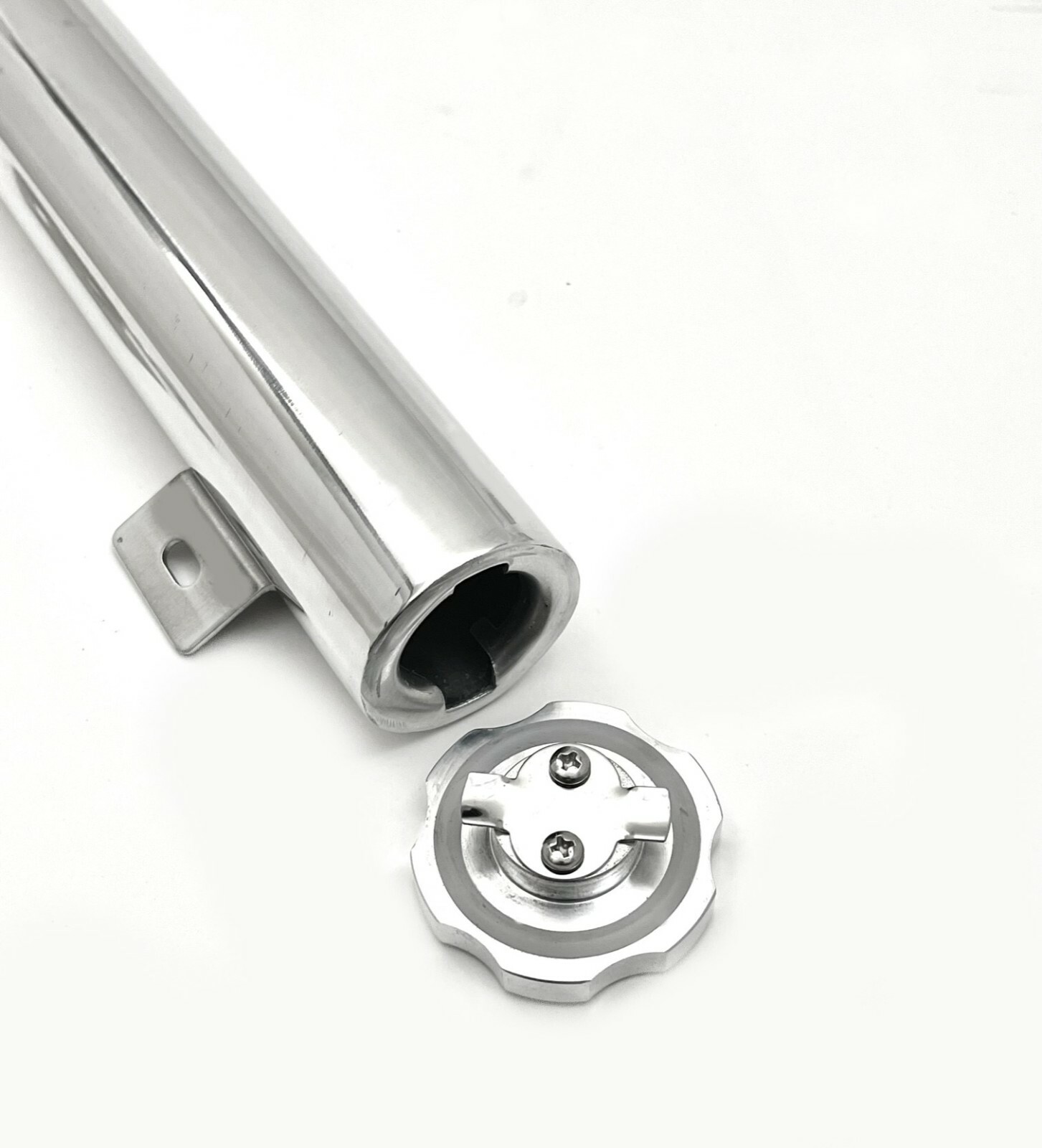 Universal Overflow Radiator Tank Reservoir 15" X 2" Polished Stainless ...