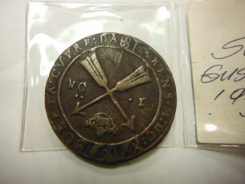 Sweden 1629 1 ore King Gustavus Adolphus - large heavy copper coin | eBay