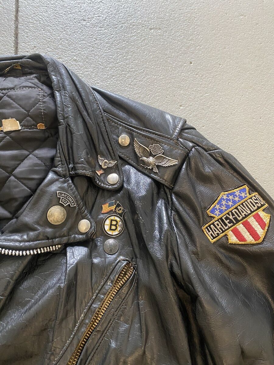Vintage 90s Harley-Davidson Leather Custom Biker Jacket Vintage 90s Harley-Davidson Leather Custom Biker Jacket