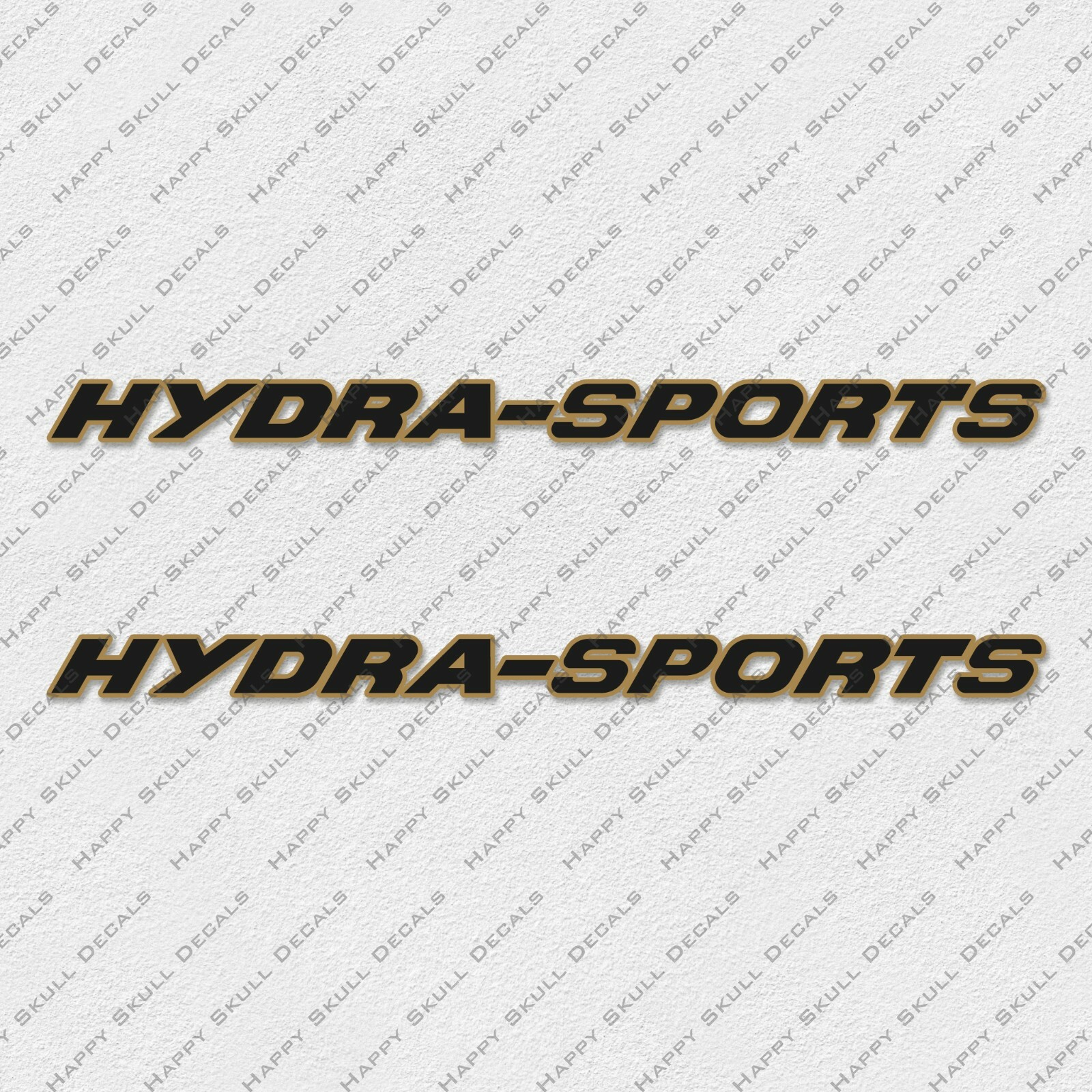 HYDRA SPORTS BOAT LOGO BLACK/GOLD DECALS STICKERS Set of 2 30" LONG | eBay