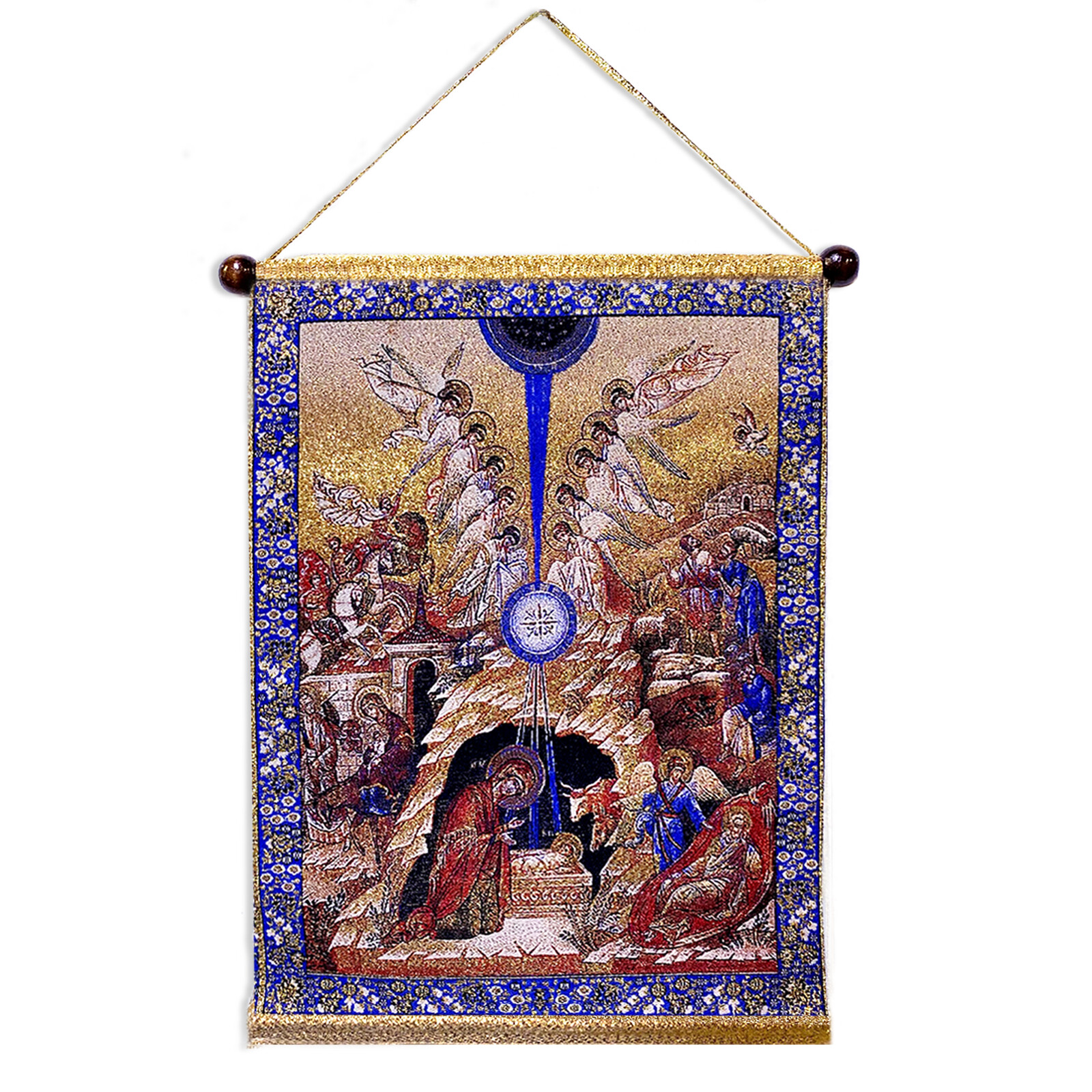 Nativity of Christ Jesus Tapestry Icon Wall Hanging 14 " Christmas ...