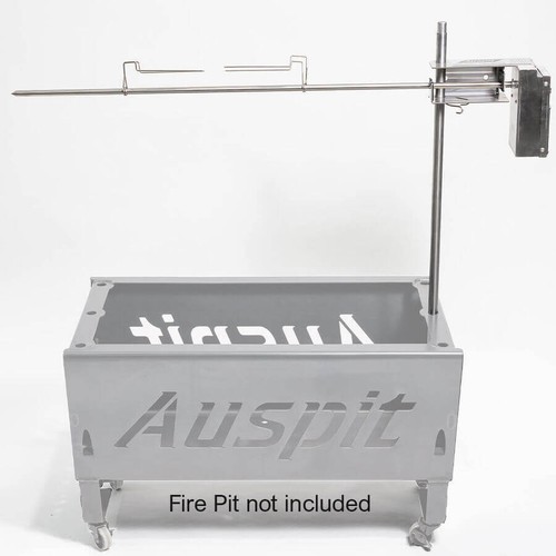 Auspit Silver Compact Portable Spit Rotisserie Package (Firepit Not ...