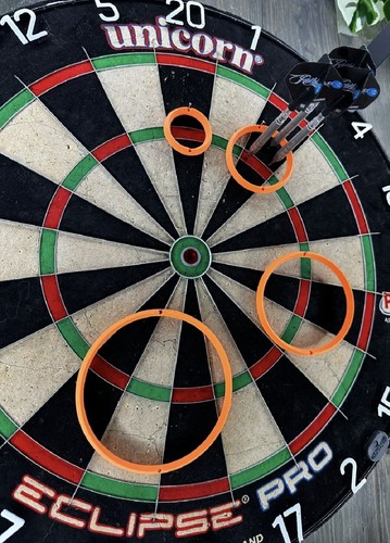 Darts Practice Training Rings Set (Multiple Colours Available) - Pins ...