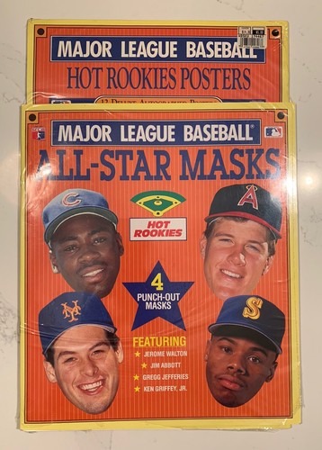 1990 MLB AS Rookie Masks (4) and Posters (12) including Ken Griffey Jr ...
