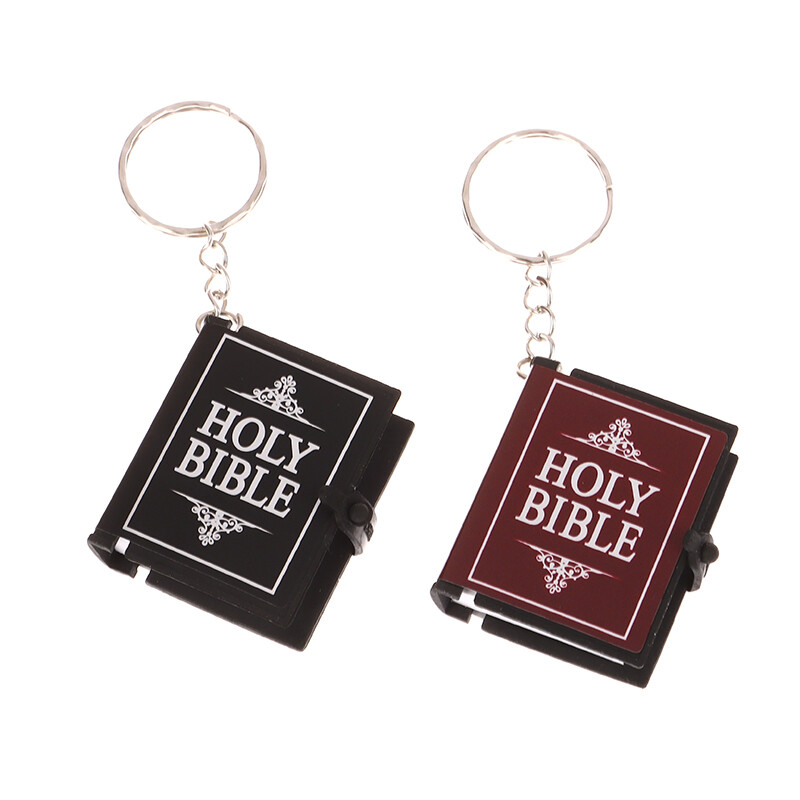Mini Bible Keychain English Book Pendant Key Chain Car Key School Bag ...