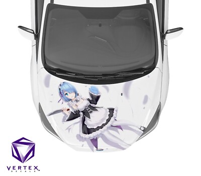 Rem Re:Zero Anime Hood Wrap Weatherproof Vinyl Decal 50" X 60" | eBay
