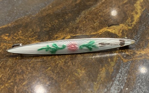 j aitkin & son 1911 silver guilloche enamel brooch JA&S Birmingham ...