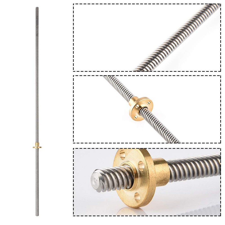 8mm T8 Lead Screw Threaded Rod Trapezoidal ACME Stepper 100-600mm 3D ...