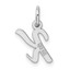 Sterling Silver 925 Small Script Letter K Initial Charm Pendant 0.63 ...
