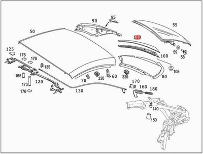 Genuine MERCEDES R230 SL R230 Cover 2307920330 | eBay.de