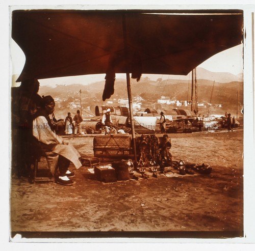 CHINE Tchong King Marchand de médicaments Photo Plaque Stereo Vintage ...