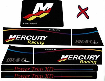 MERCRUISER PREMIUM QUALITY BRAVO ONE RACING X ORIGINAL COLORS W/RAMS ...