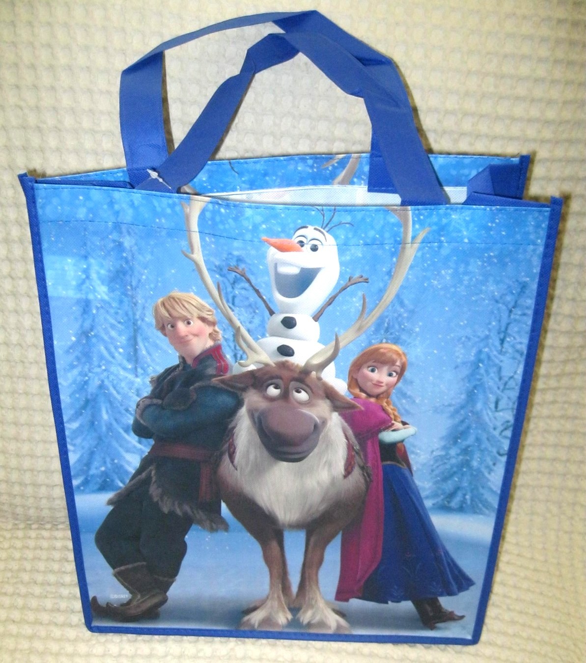 FROZEN OLFA,SVEN,ANNA,& FLYNN RIDER CUSTOM 3D REUSEABLE TOTE BAG -Brand ...