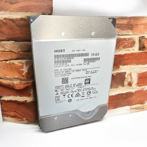 HGST Ultrastar 12TB HUH721212ALE600 6G SATA 7.2k 3.5" LFF Hard Drive ...