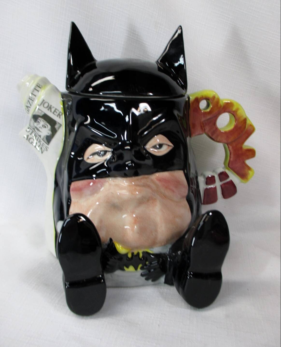 Staffordshire Ceramics Batman Figural Large Teapot Collectible