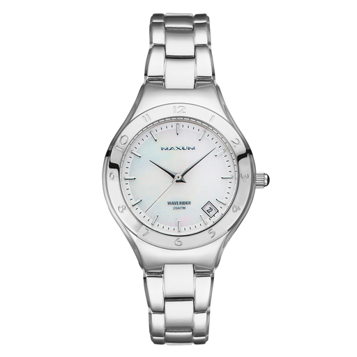 Maxum Waverider Diver Womens Watch Mw1453l1 WR 200m Date Pearl Dial AU ...