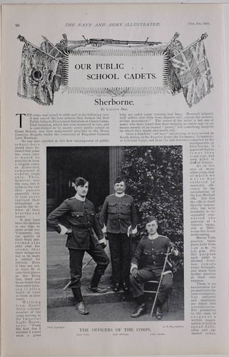 1901 PRINT PUBLIC SCHOOL CADETS SHERBORNE OFFICERS OF THE CORPS FULL ...